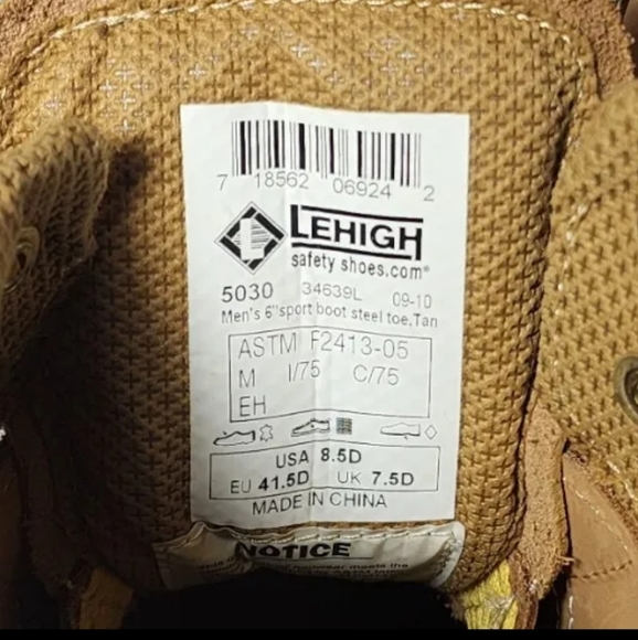 Lehigh | Shoes | Lehigh Hazard Safety Shoes Mens 85 Steel Toe 20g ...